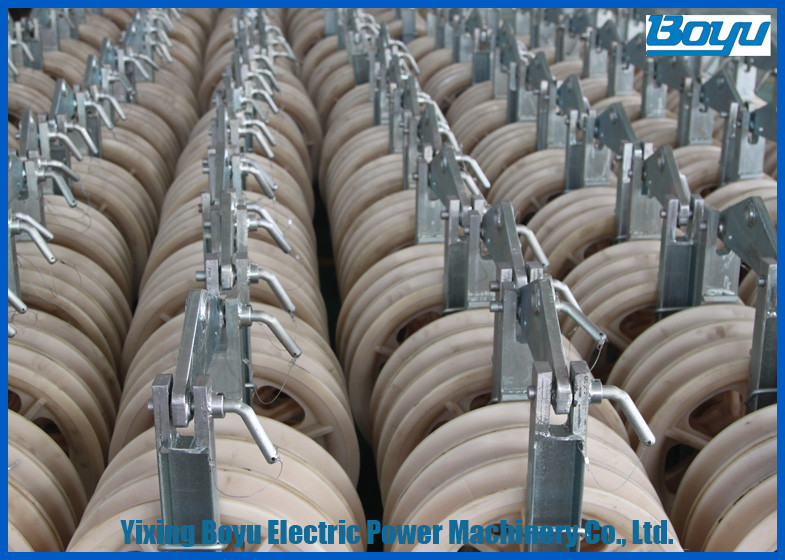 Galvanized Steel Bundled Conductor Pulley Blocks for 3 bundles OPGW